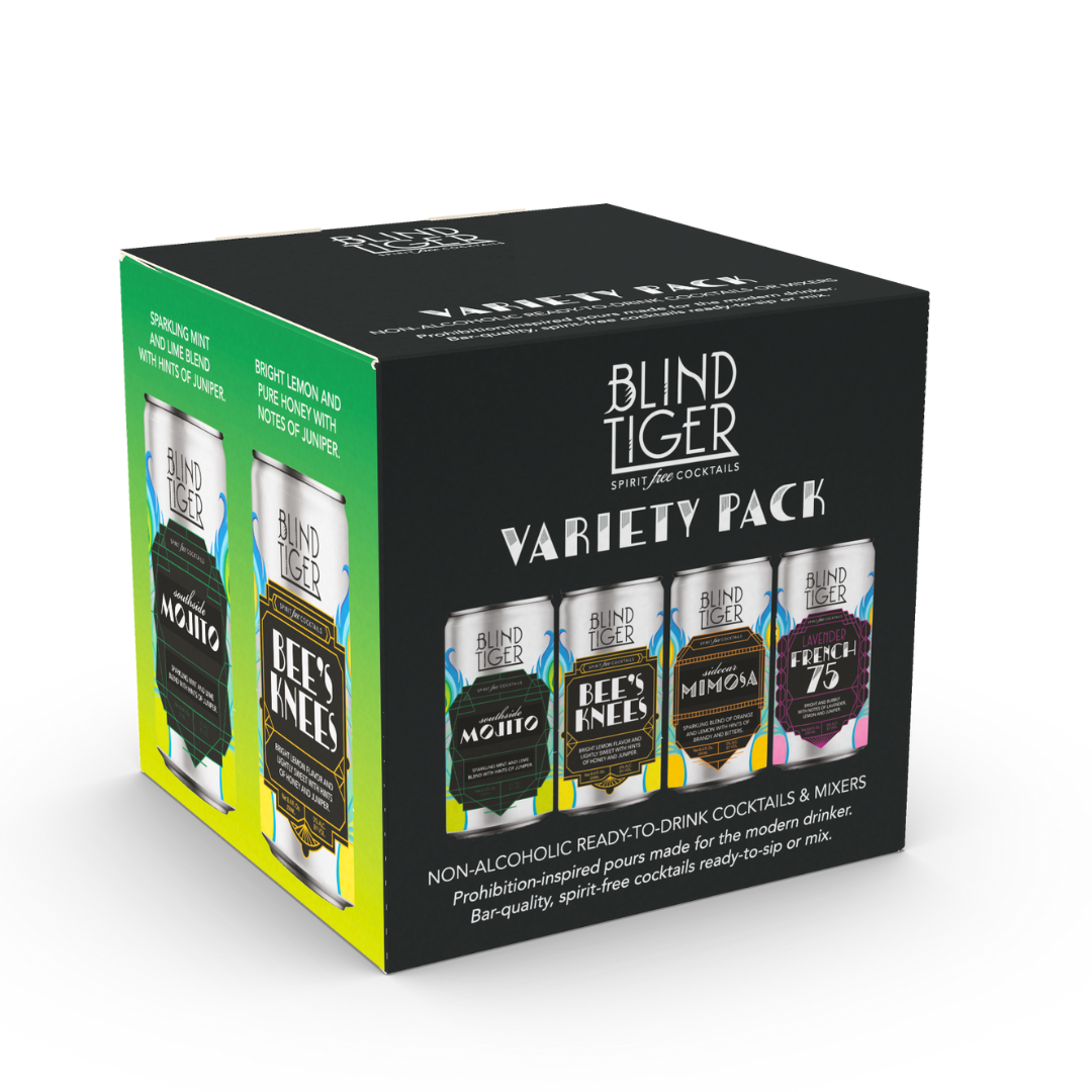 NEW Blind Tiger Variety 4-Pack - Slim Cans (33.6oz) – Blind Tiger Spirit-Free